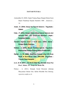 Kebijakan Daendels dalam pembangunan Jalan Raya Pos Terhadap Kondisi Sosial Ekonomi Cirebon 1808 ...